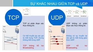 Phân biện TCP và UDP | PPTX
