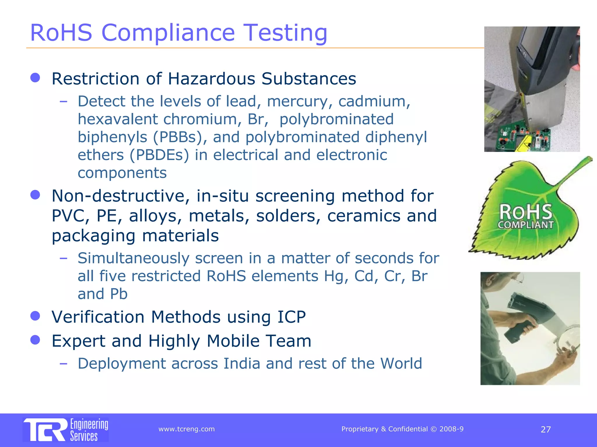 TCR Engineering Services - Material Testing Laboratory | PPT