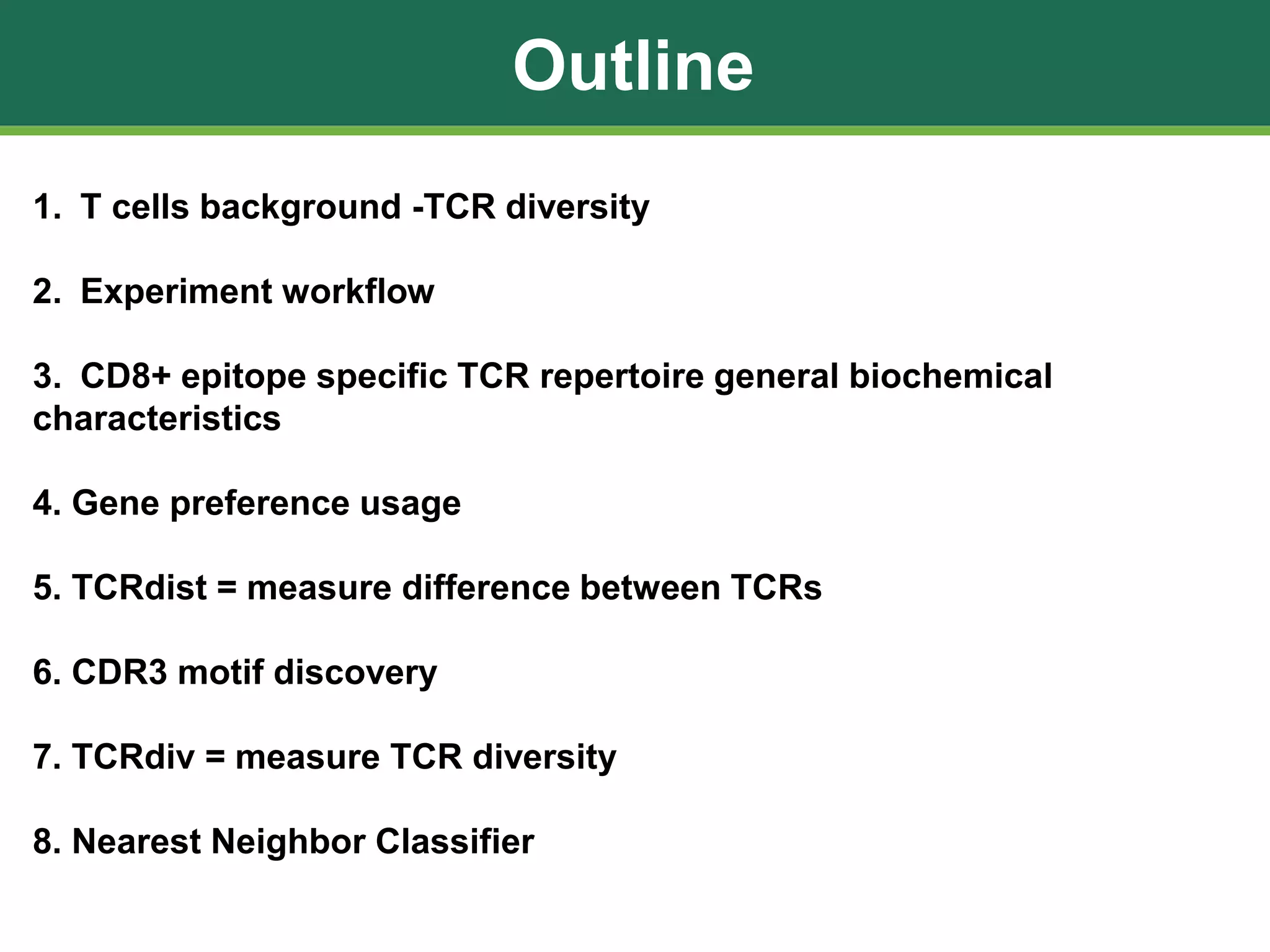 Predictive Features of TCR Repertoire | PPTX