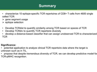 Predictive Features of TCR Repertoire | PPTX