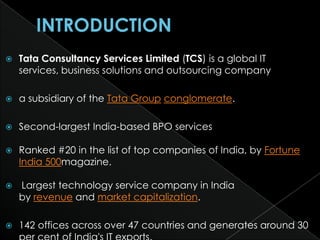 Tcs | PPTX | Business Administration | Business