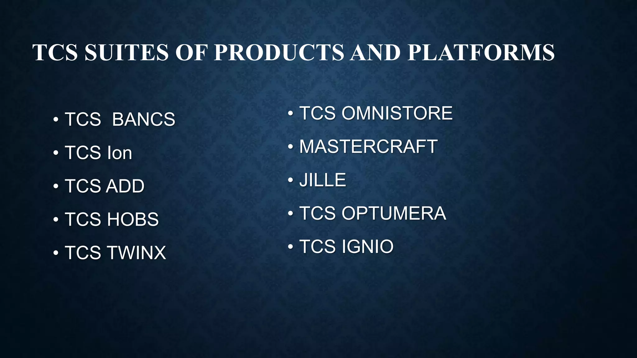 PPT ON TCS | PPTX