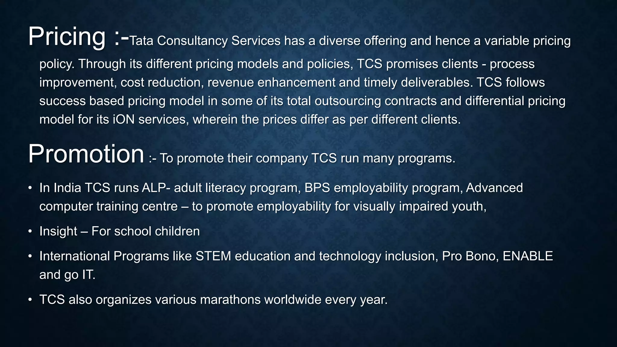 PPT ON TCS | PPTX
