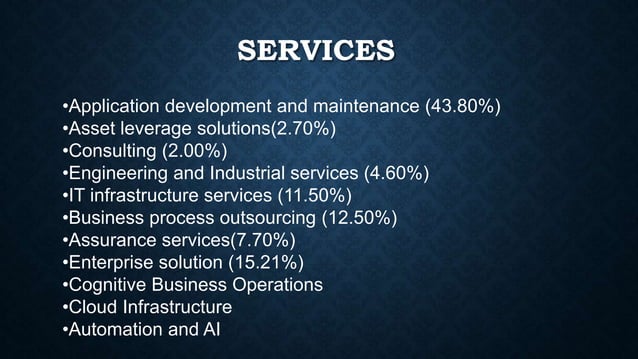 PPT ON TCS | PPTX | Business | Business and Finance