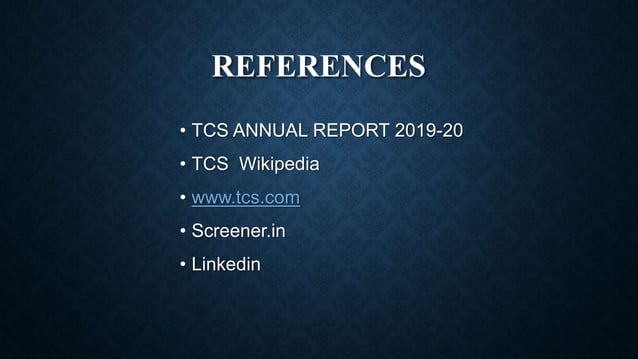 PPT ON TCS | PPTX | Business | Business and Finance