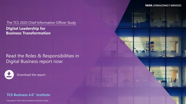 TCS 2020 CIO Study - Roles & Responsibilities in Digital Business | PPT