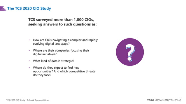 TCS 2020 CIO Study - Roles & Responsibilities in Digital Business | PPT