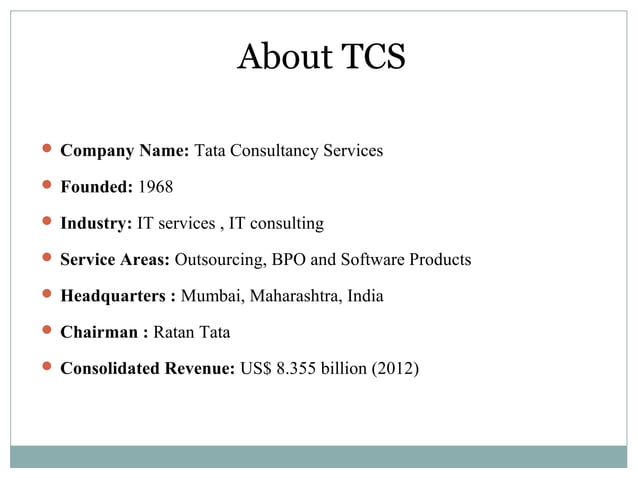 CORPORATE SOCIAL RESPONSIBILITY - TATA CONSULTANCY SERVICES (TCS) | PPT ...