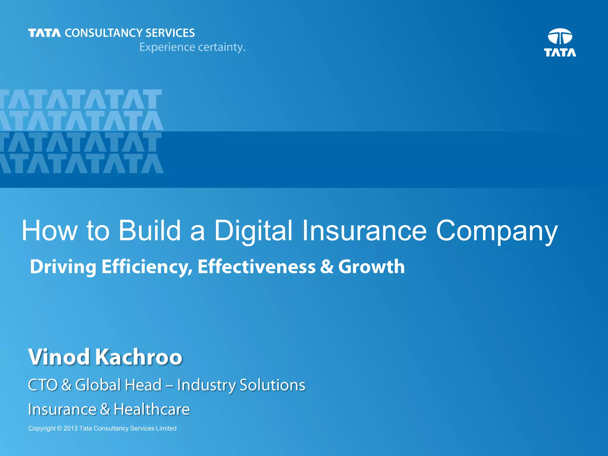 How to build a digital insurance company | PPTX