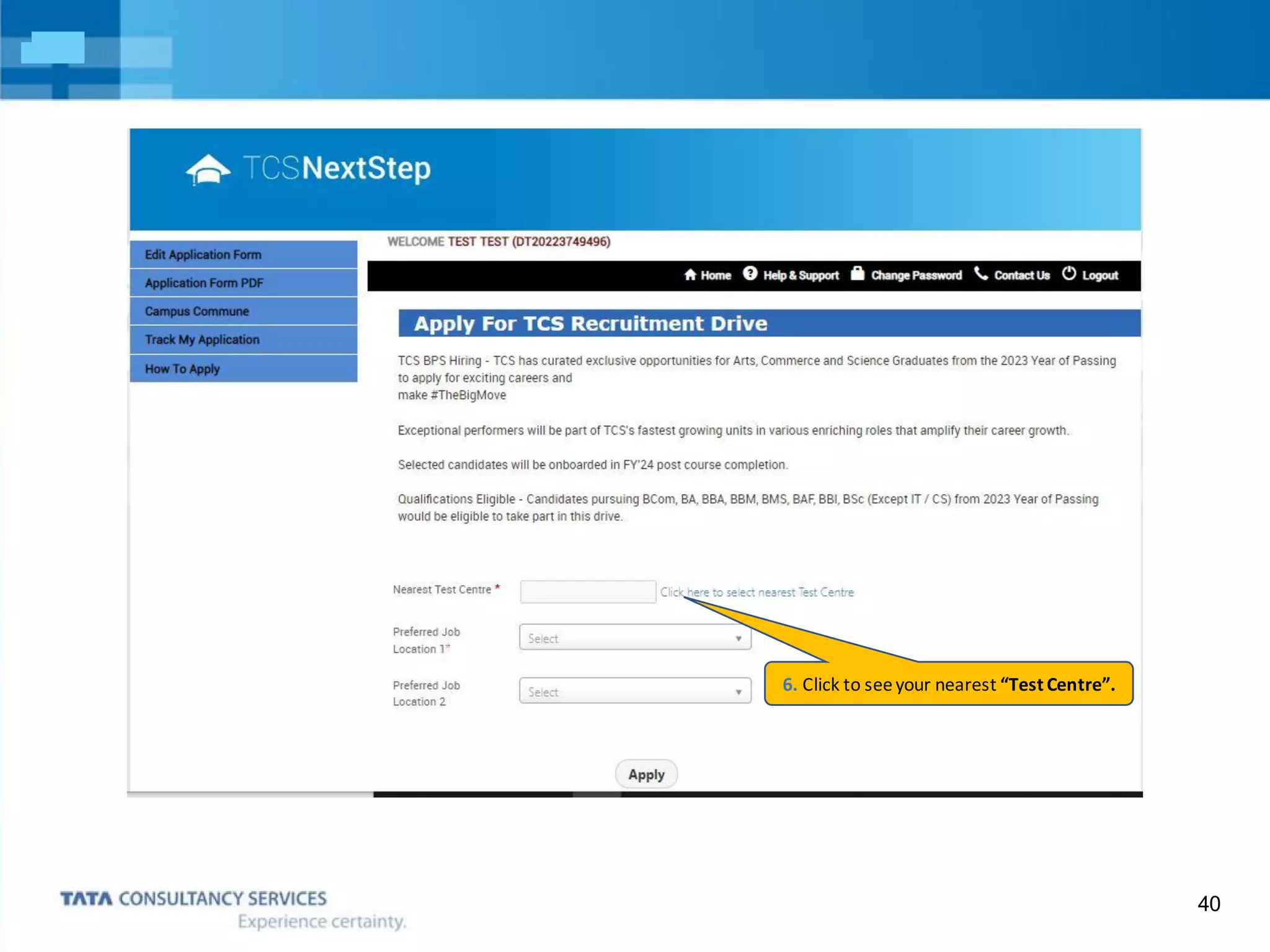 TCS-Nextstep Portal-Registration-and-Apply-for-Drive-Manual-BPS2023 1 ...