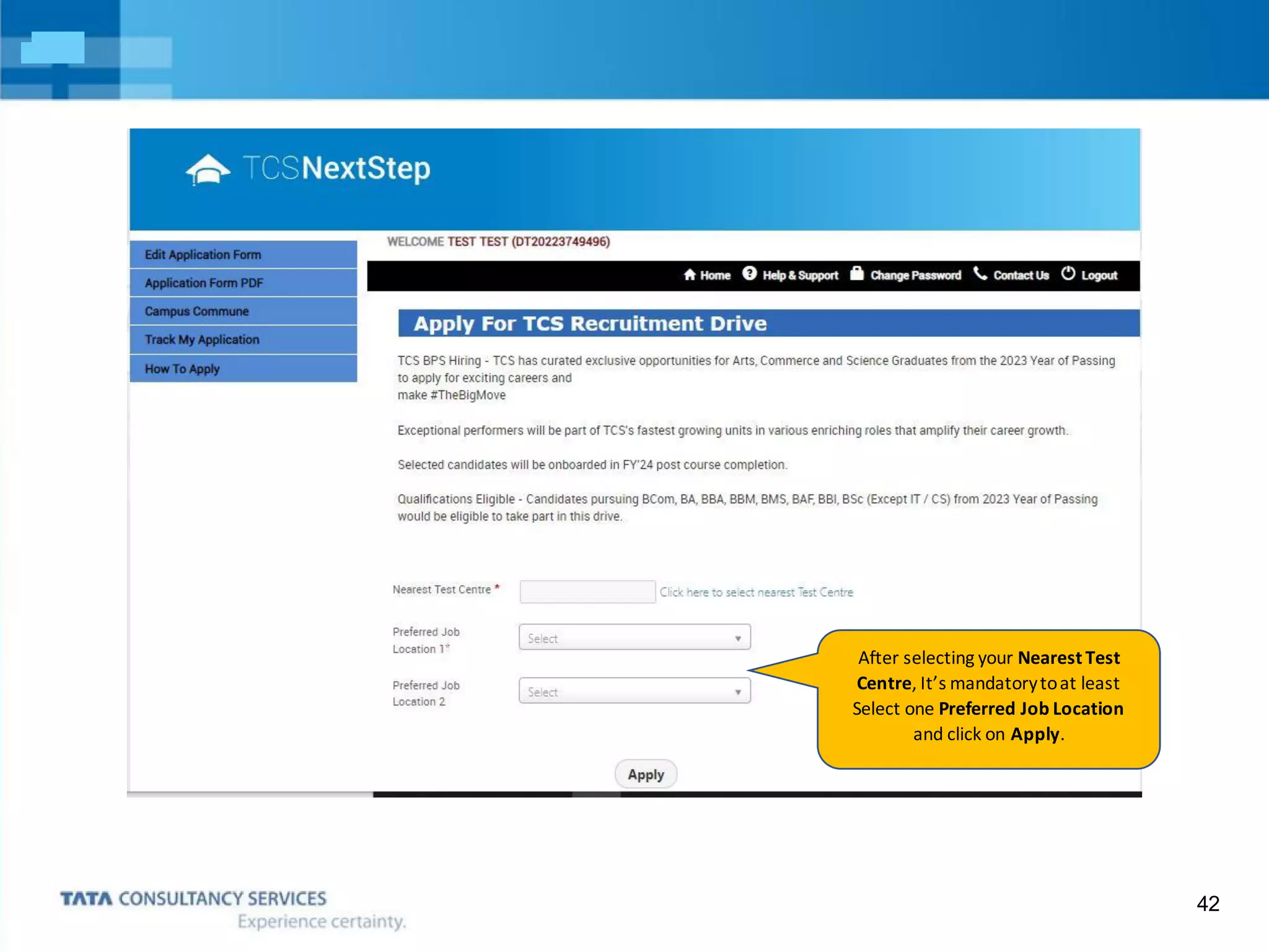 TCS-Nextstep Portal-Registration-and-Apply-for-Drive-Manual-BPS2023 1 ...