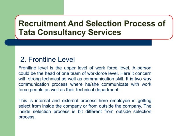Tcs recruitment and selection | PPTX