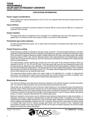 Tcs230 datasheet | PDF