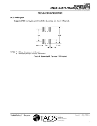 Tcs230 datasheet | PDF