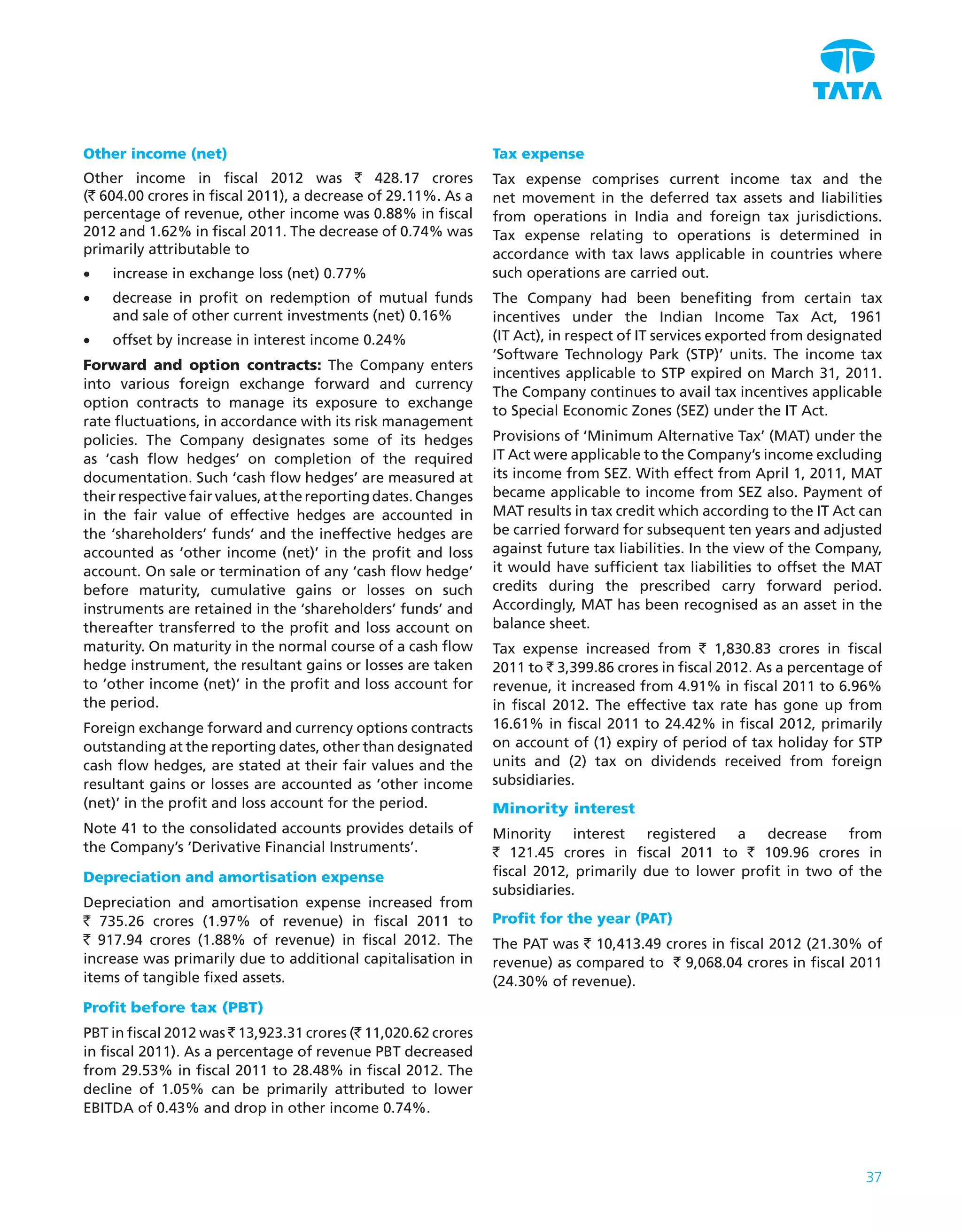 Tcs annual report_2011-2012 | PDF | Business Accounting & Finance ...