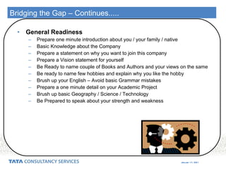Tcs bridging the_gap | PPT
