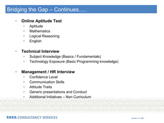 Tcs bridging the_gap | PPT