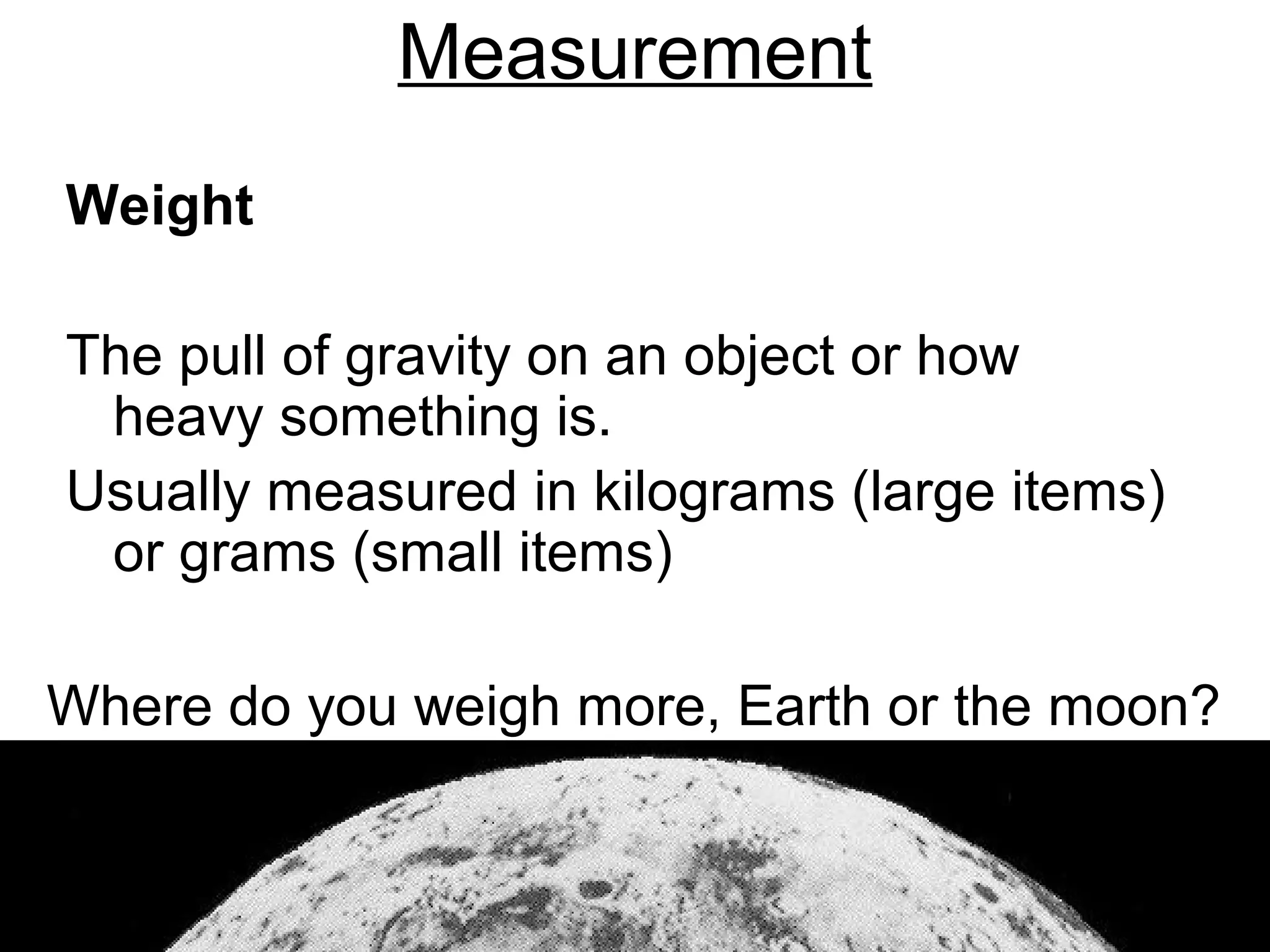 Science in our world-measurement | PPT