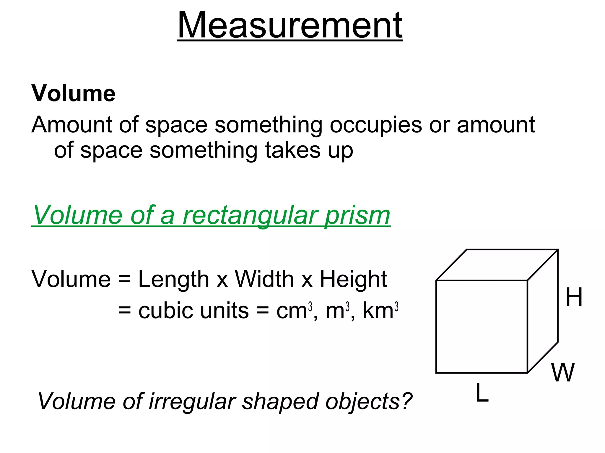 Science in our world-measurement | PPT
