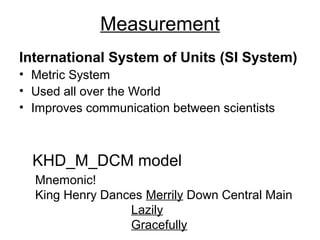 Science in our world-measurement | PPT