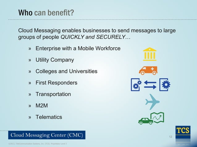 Tcs Cloud Messaging Center | PPT
