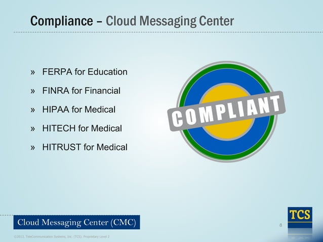Tcs Cloud Messaging Center | PPT