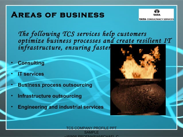 Tcs company profile presentation -sample | PPT