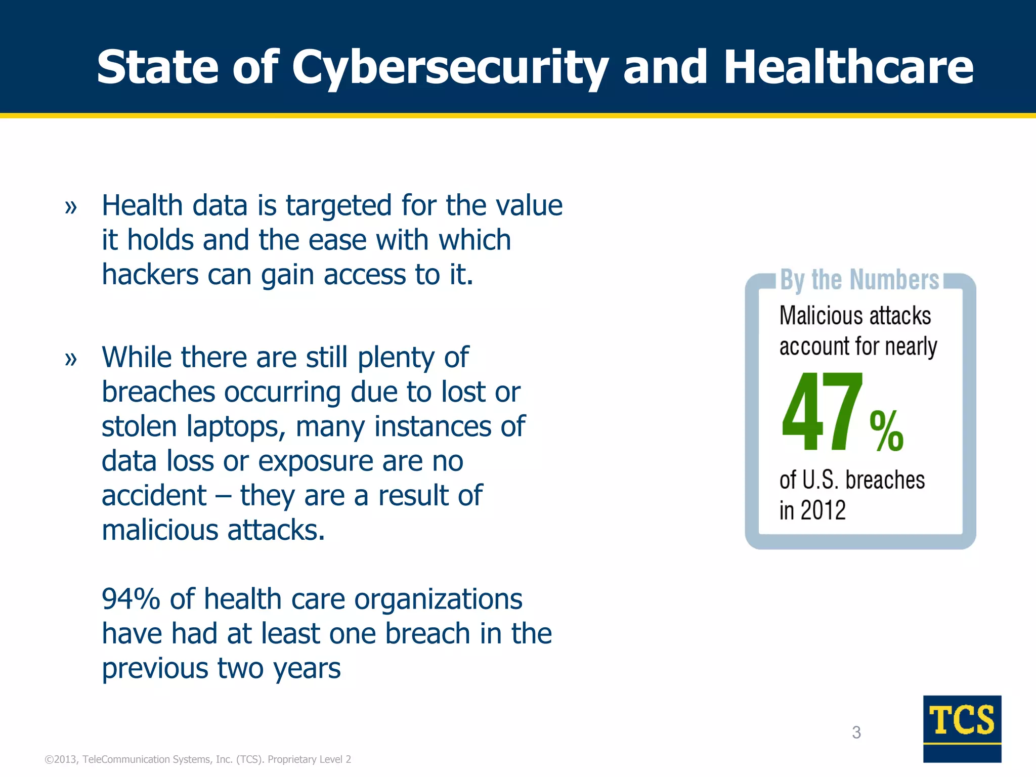 Tcs cybersecurity for healthcare | PPT