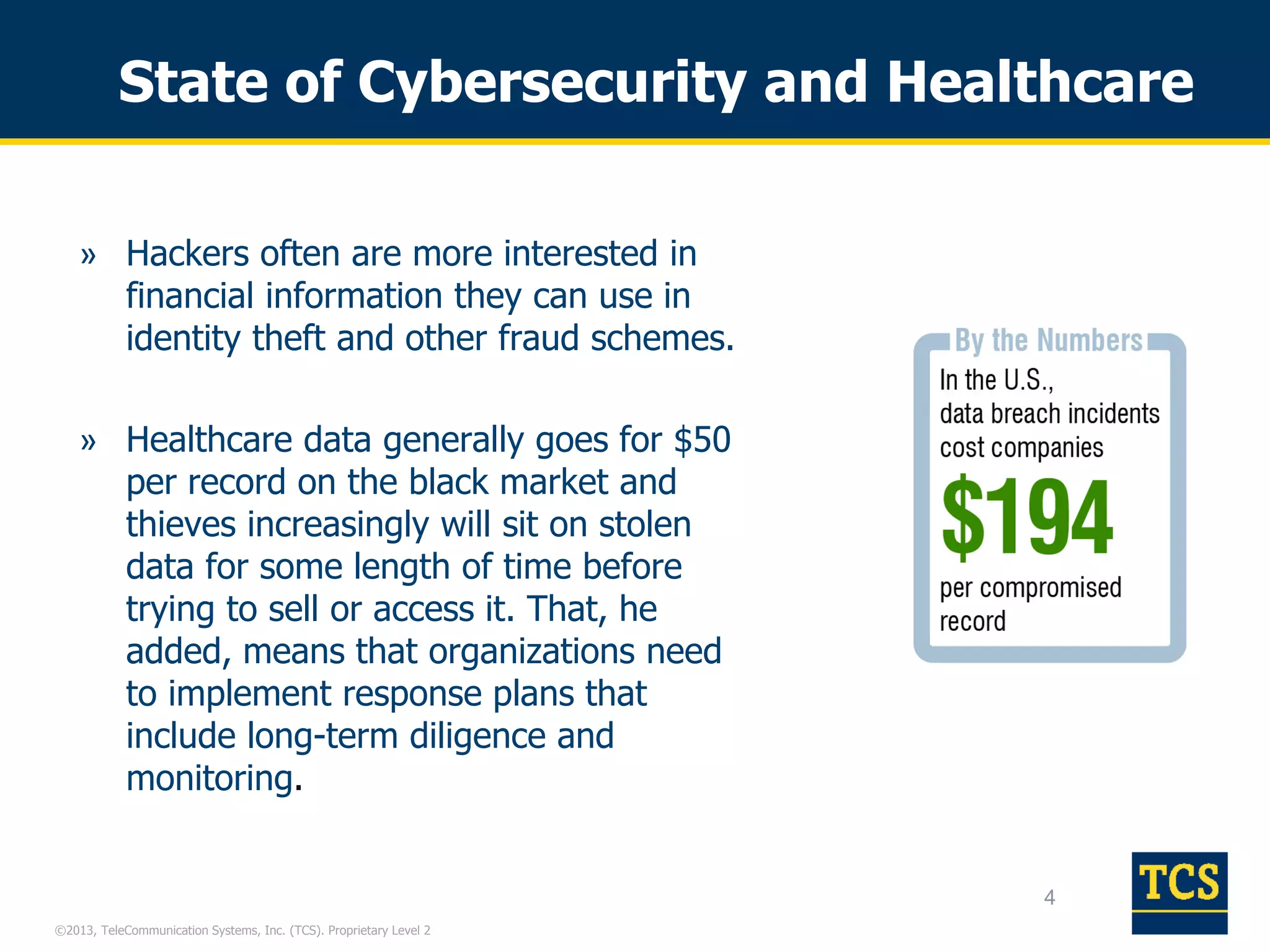 Tcs cybersecurity for healthcare | PPT | Free Download