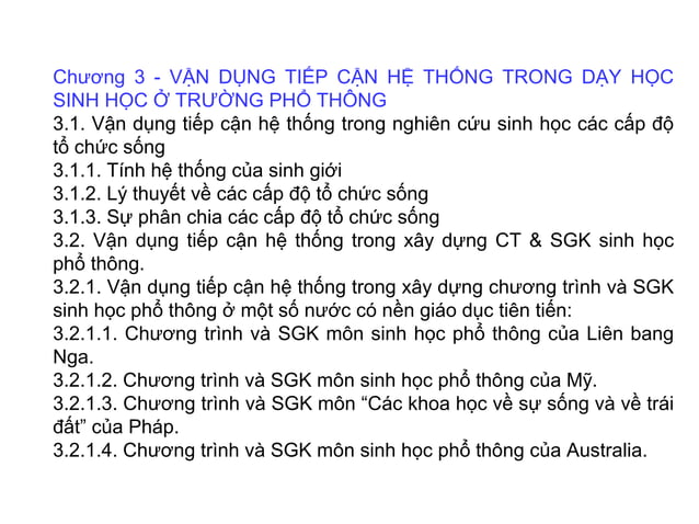 Tiếp cận sinh học cấu trúc hệ thống | PPT