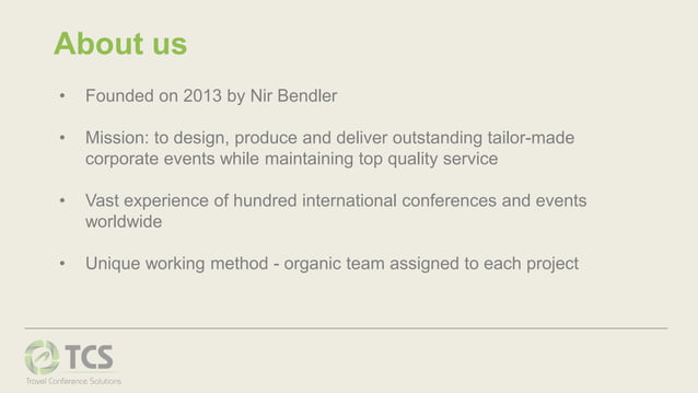 TCS Introduction presentation | PPT