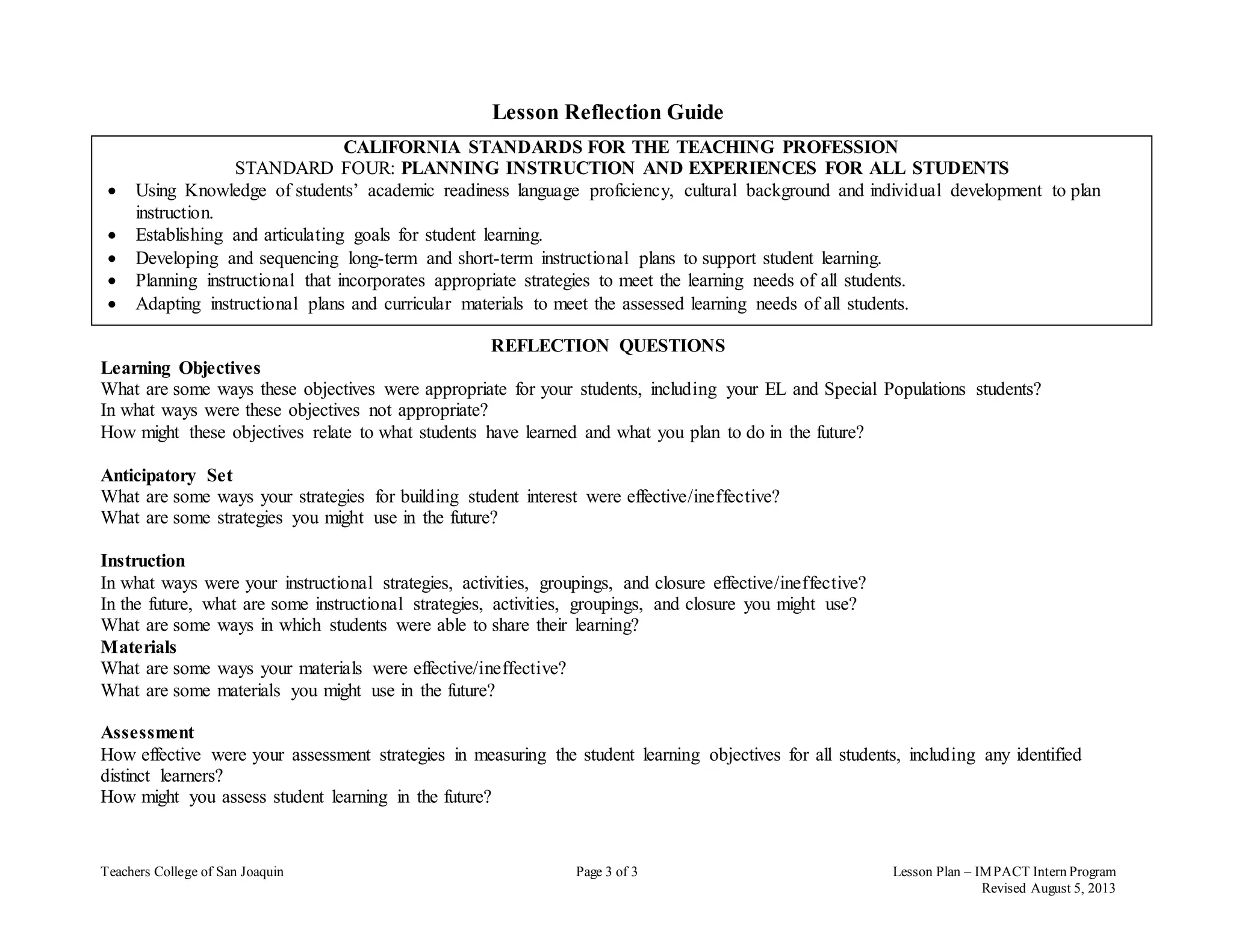 Tcsj lesson plan | DOCX