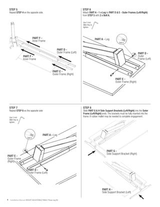Installation Manual: Height Adjustable Table - Three Leg Kit | PDF