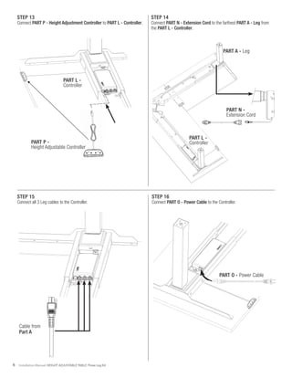 Installation Manual: Height Adjustable Table - Three Leg Kit | PDF