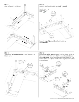 Installation Manual: Height Adjustable Table - Three Leg Kit | PDF