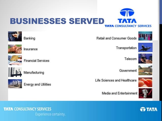 Tcs ppt | PPTX | Information Services Industry | Industries