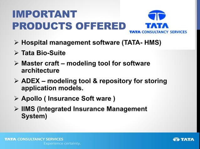 Tcs ppt | PPTX | Information Services Industry | Industries