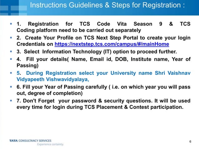 TCS Next Step & Contest Registration.ppt
