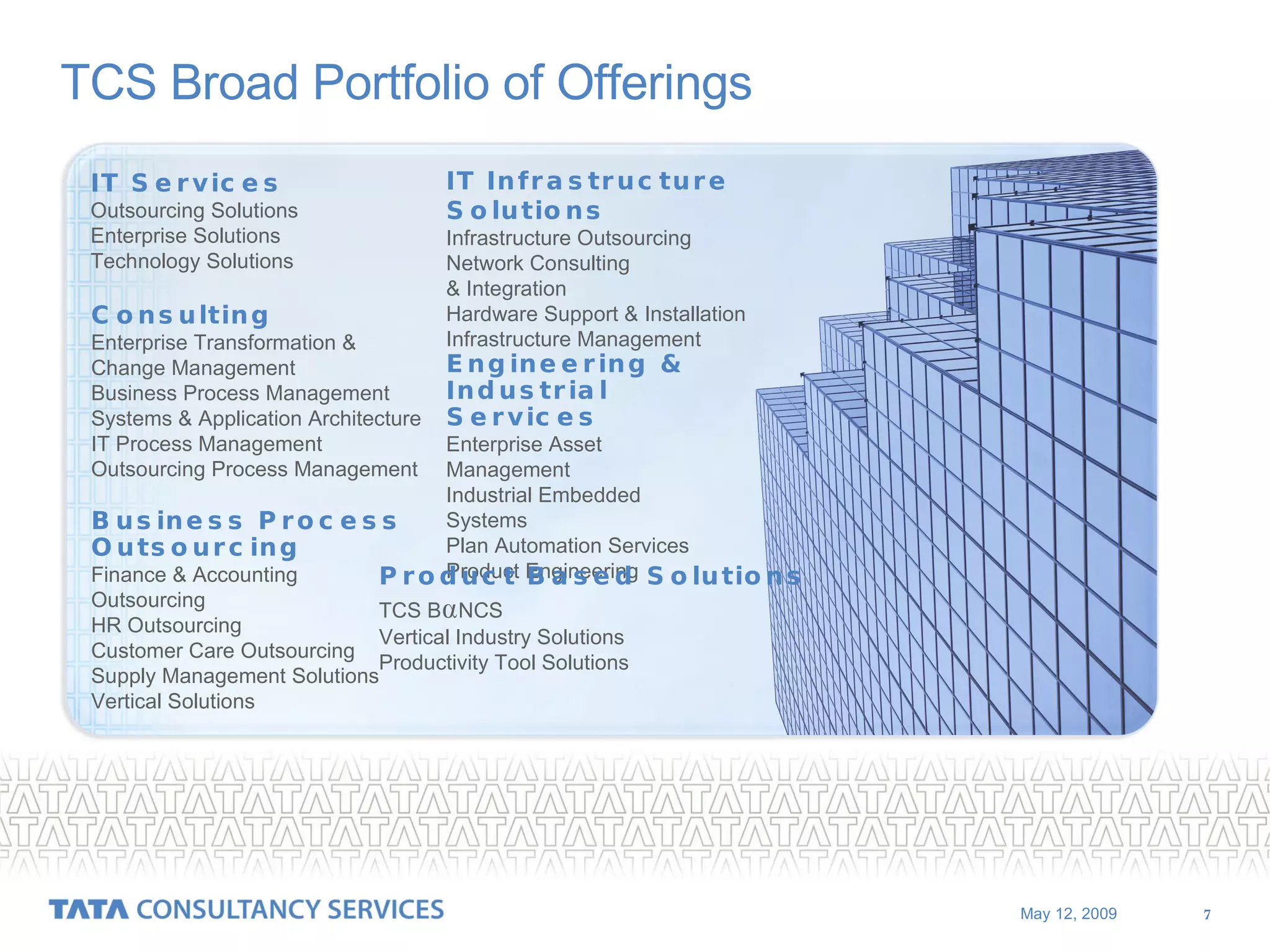 TCS North America Presentation 5 07 2009 | PPT