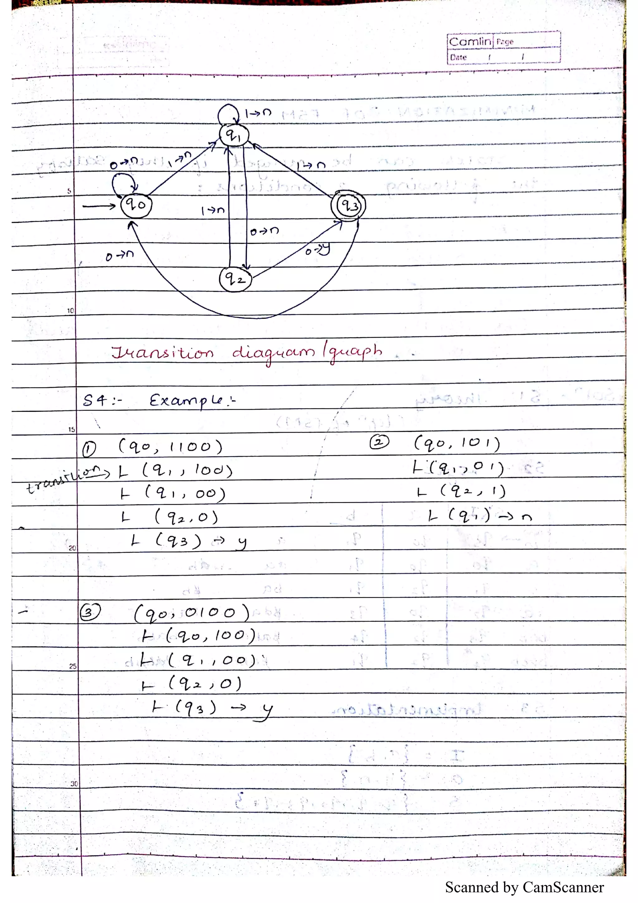 Tcs notes/ automata theory notes | PDF