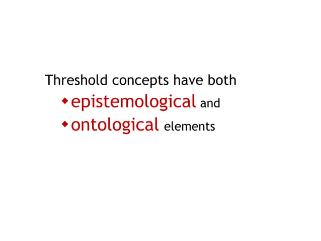 Threshold Concepts and Professional Formation | PPT