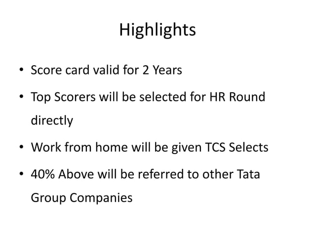 TCS Preparation | PPTX | Standardized Testing | Educational Assessment