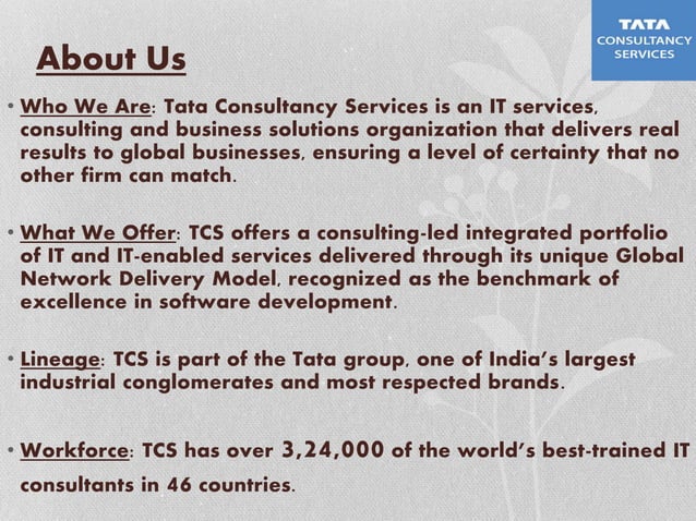 Tcs ppt final | PPT
