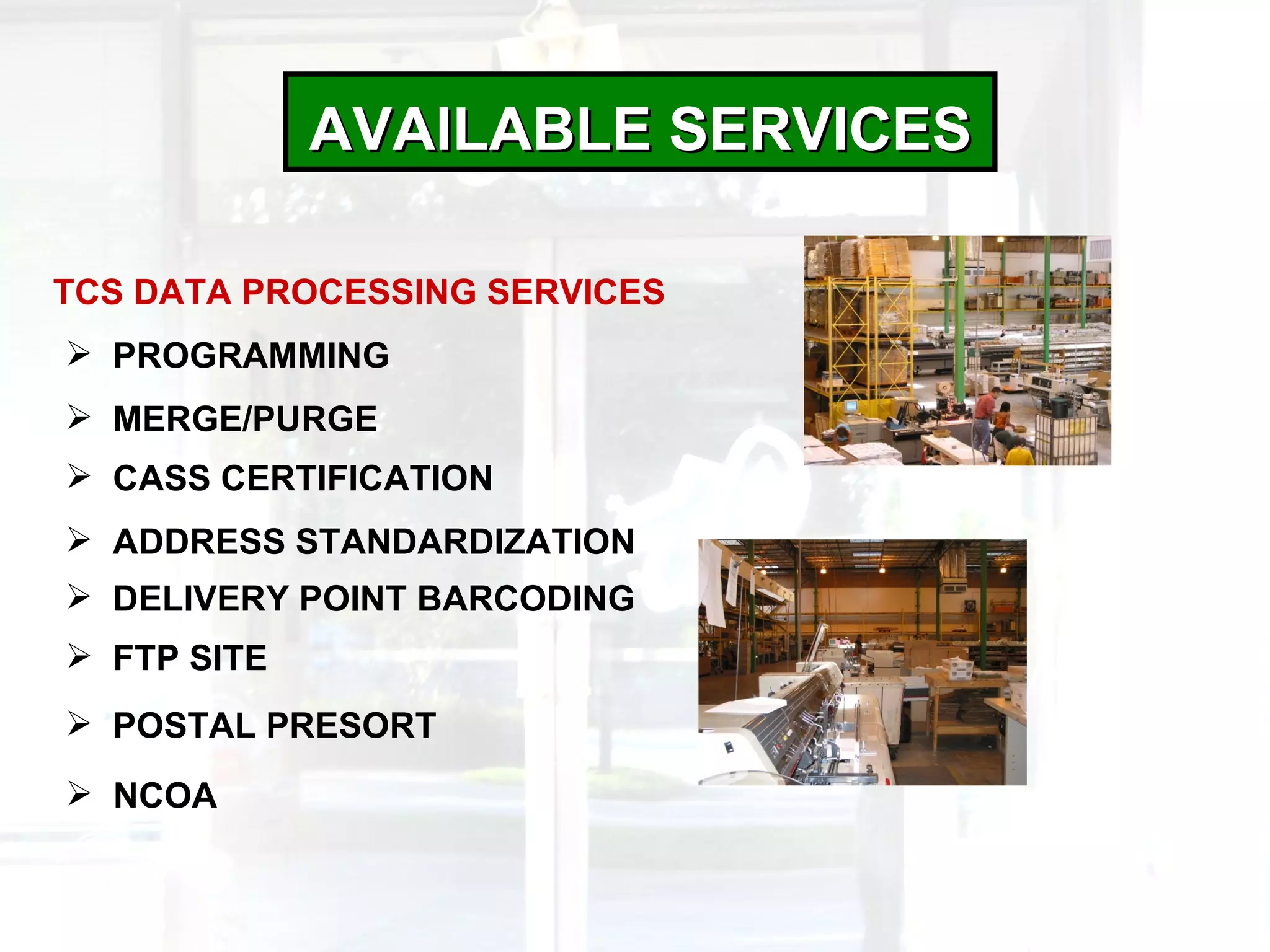 Tcs Presentation 06 24 04 | PPT