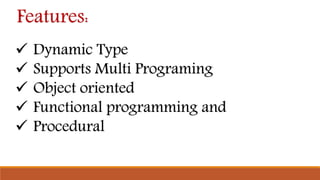 what is Python programming language? | PPTX