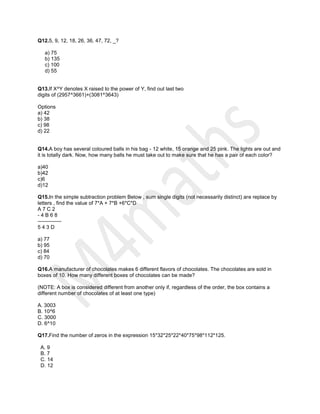 Tcs questions papers | PDF