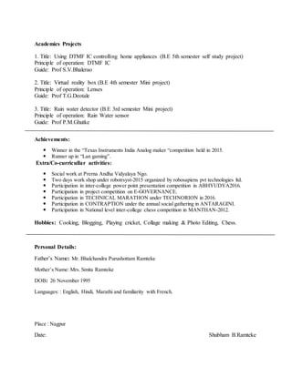 Resume | DOCX | Programming Languages | Computing