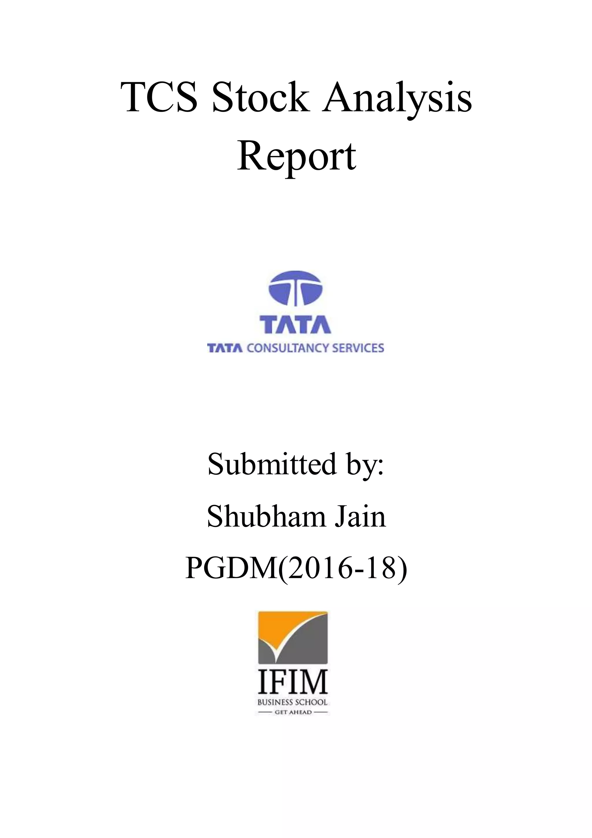 Tcs stock analysis report shubham jain 2038 | PDF