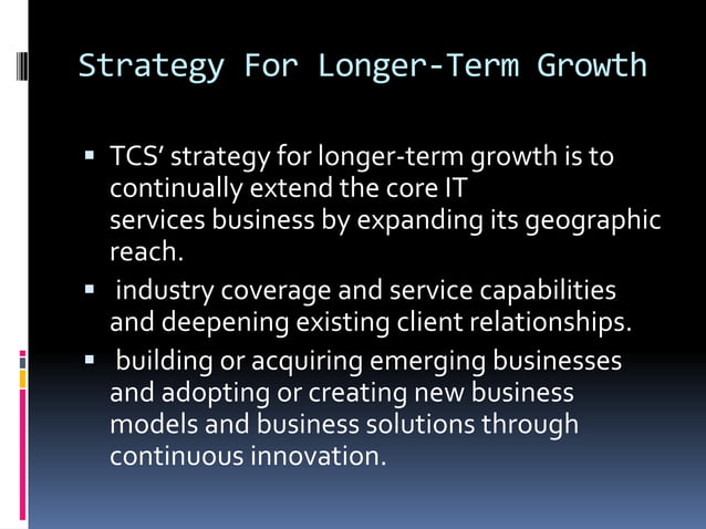 Tcs strategy | PPTX | Cloud Computing | Internet