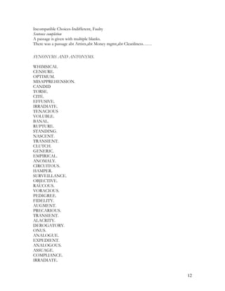 Tcs synonyms and antonyms | DOC